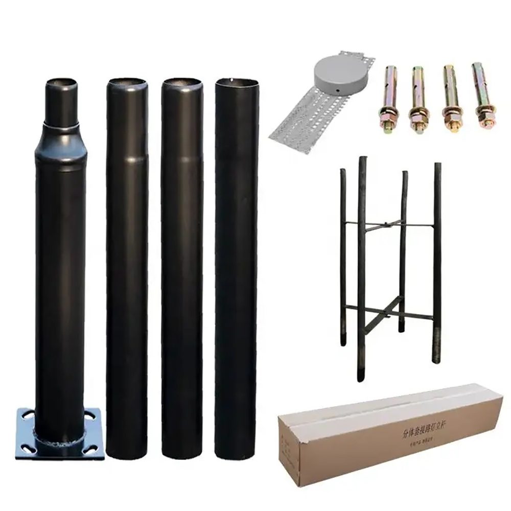 Solar Street Light Post Pole Steel Pipes Galvanized for Outdoor in ...